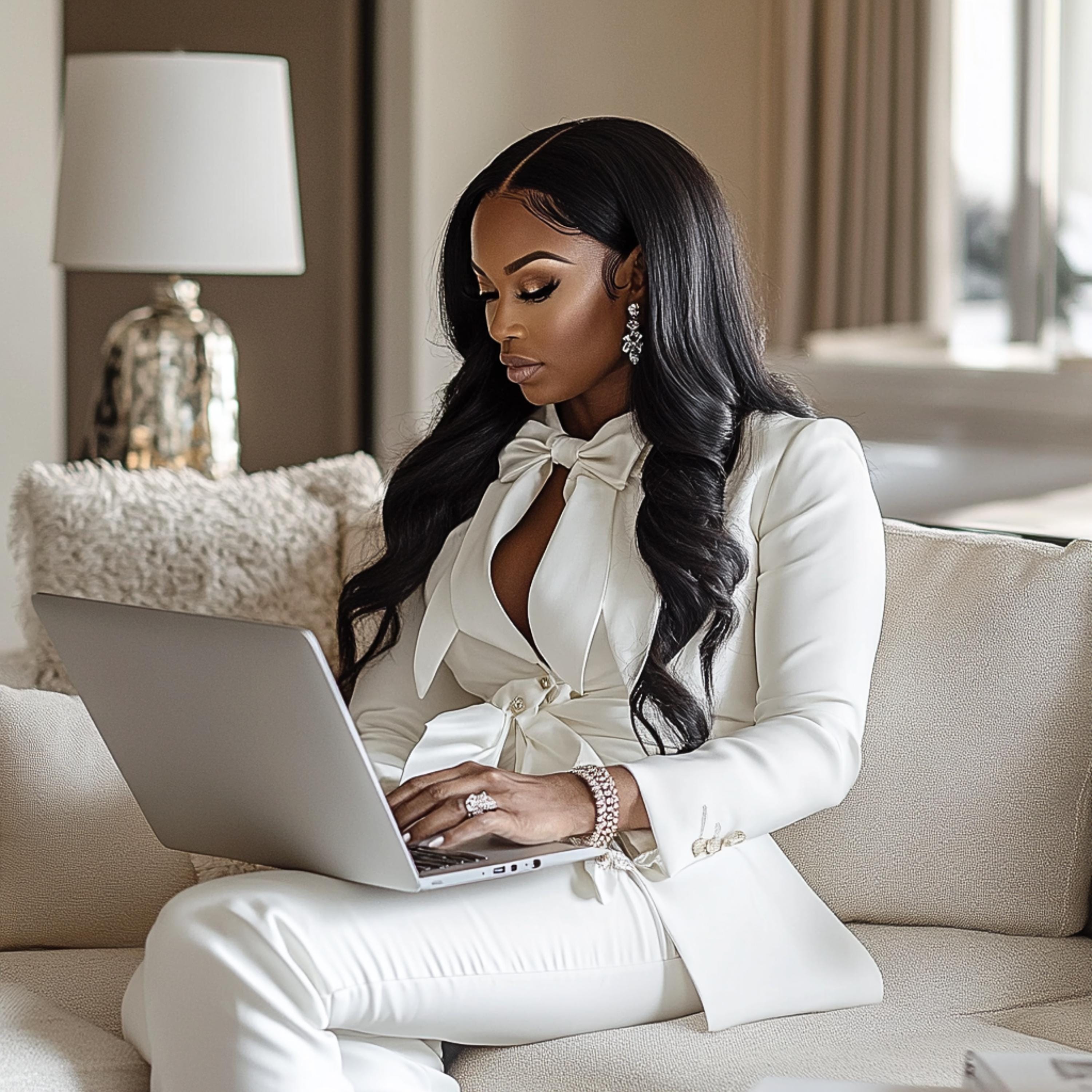 5 Bundled Classy Boss Women Models, Home Office/ White Business Attire ...