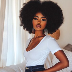 6 Afro Model Stock Photos, Natural Beauty/glam Makeup Stock Photo, Afro ...