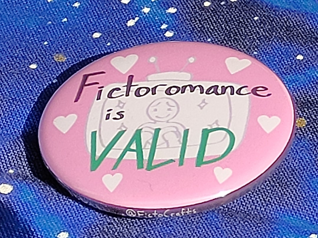 Fictoromantic Color Coded Pride Pin Button fictoromance is Valid 1.5 ...
