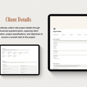 Notion Template Client Portal, Notion Client Dashboard, Project Management, Notion Business - Etsy