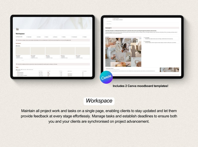 Notion Template Client Portal, Notion Client Dashboard, Project Management, Notion Business - Etsy