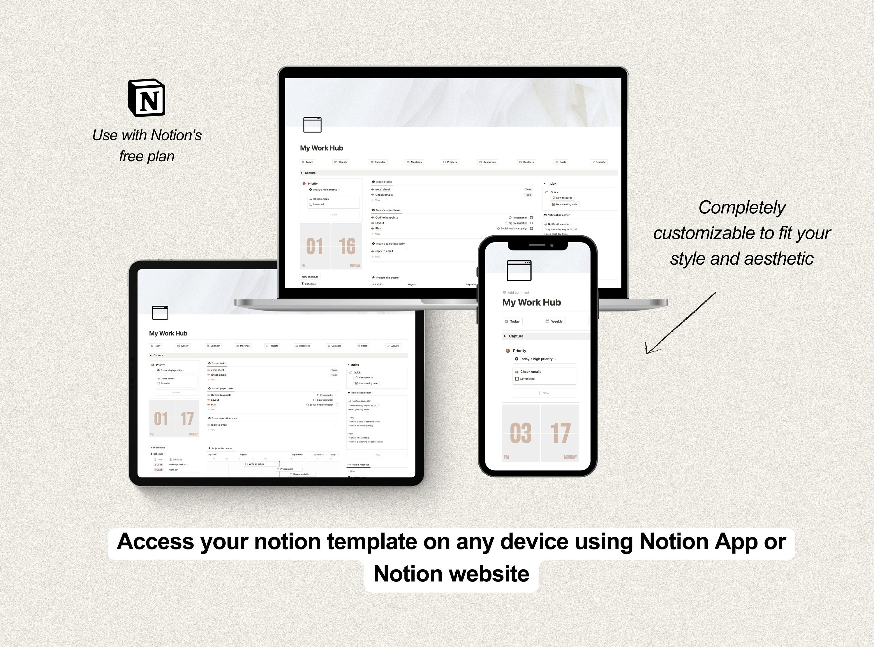 Notion Template Work Dashboard Business Notion Planner 2023 - Etsy ...