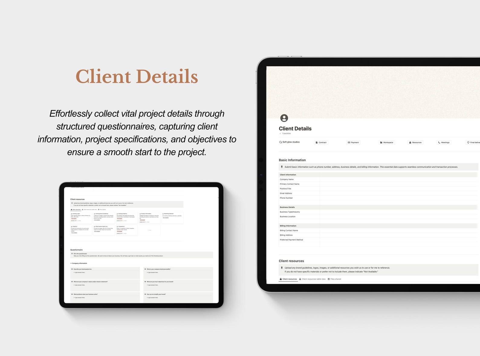 Notion Template Client Portal, Notion Client Dashboard, Project ...