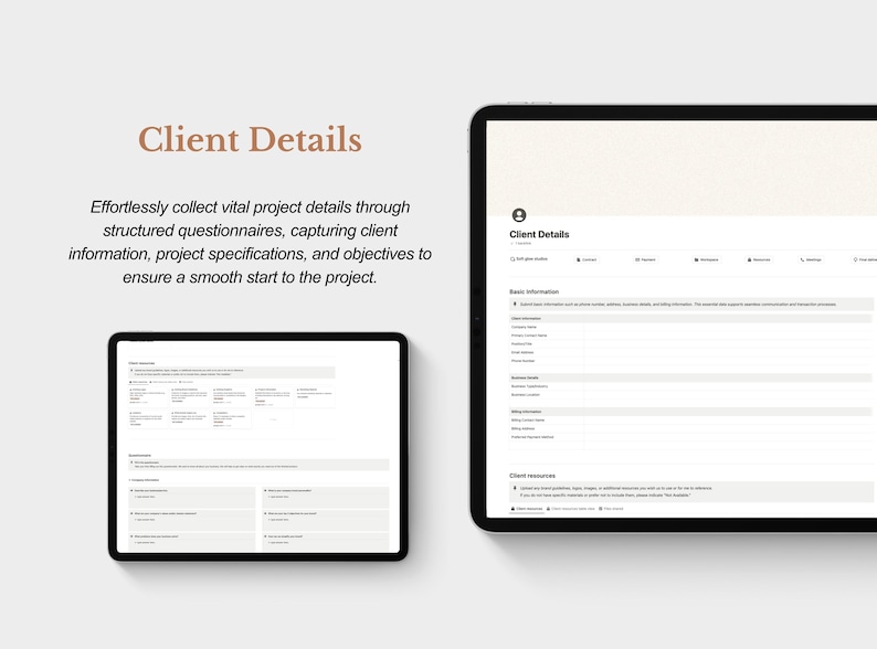 Notion Template Client Portal, Notion Client Dashboard, Project ...