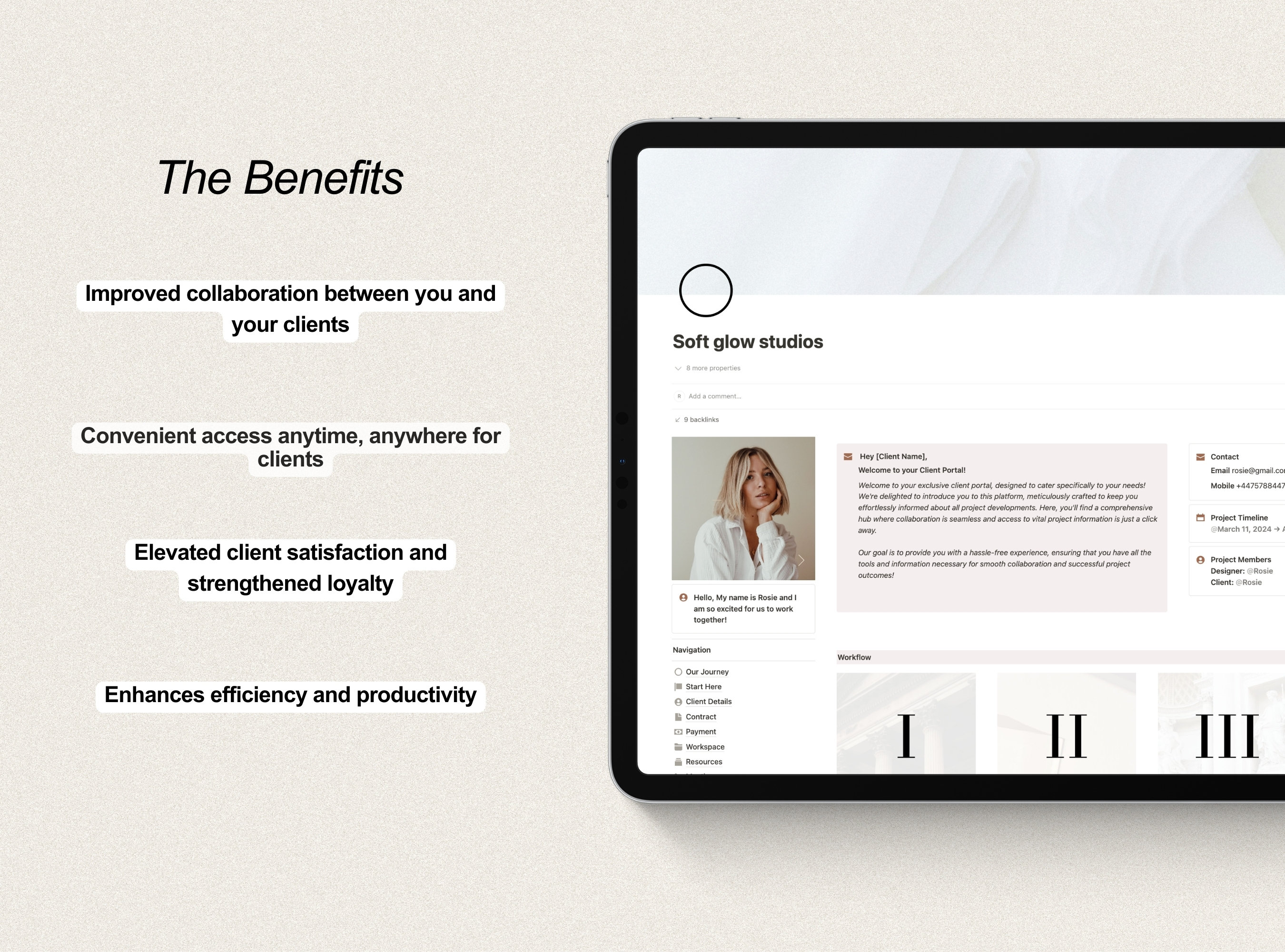 Notion Template Client Portal, Notion Client Dashboard, Project ...