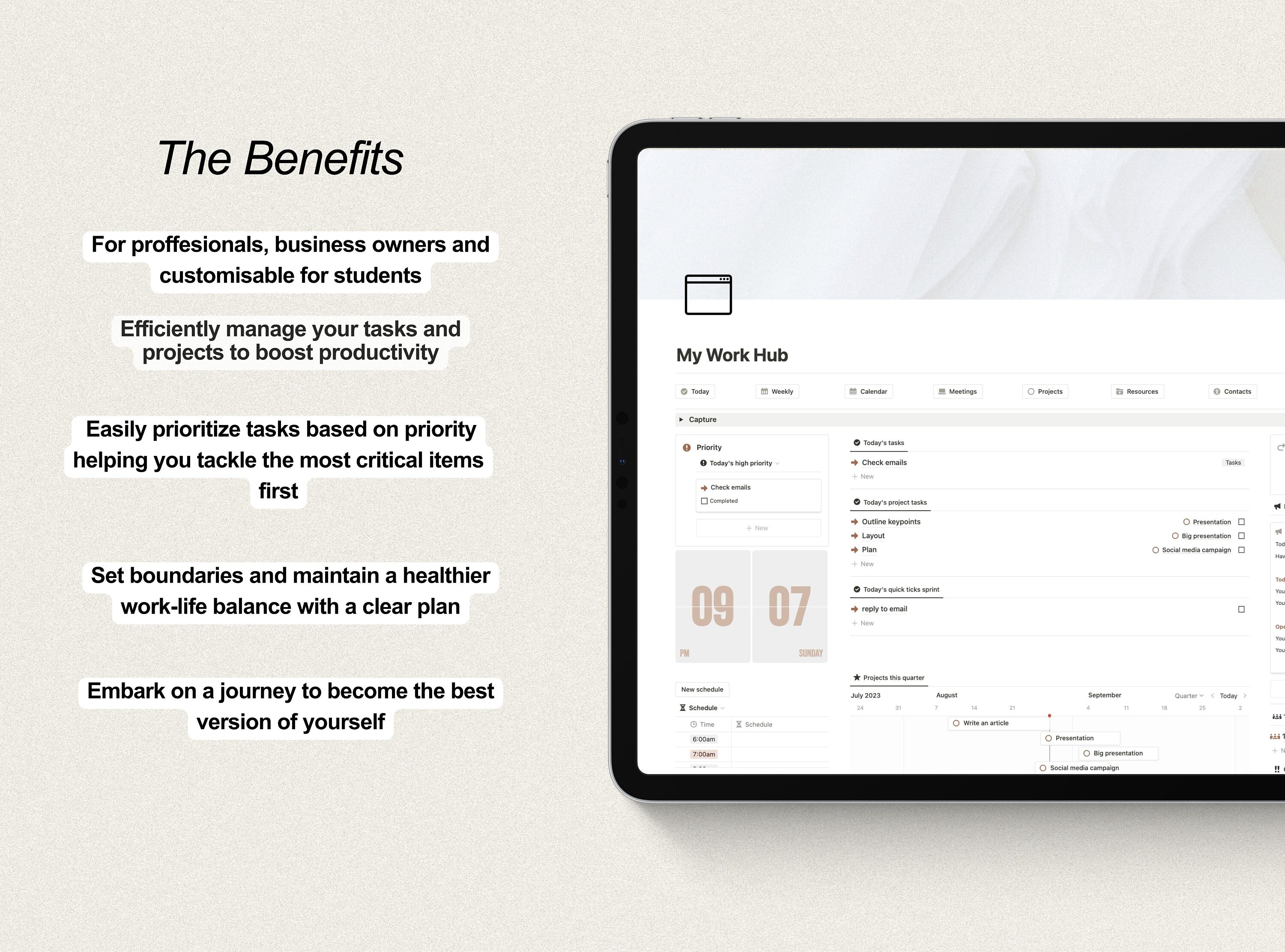 Notion Template Work Dashboard Business Notion Planner 2023 - Etsy ...