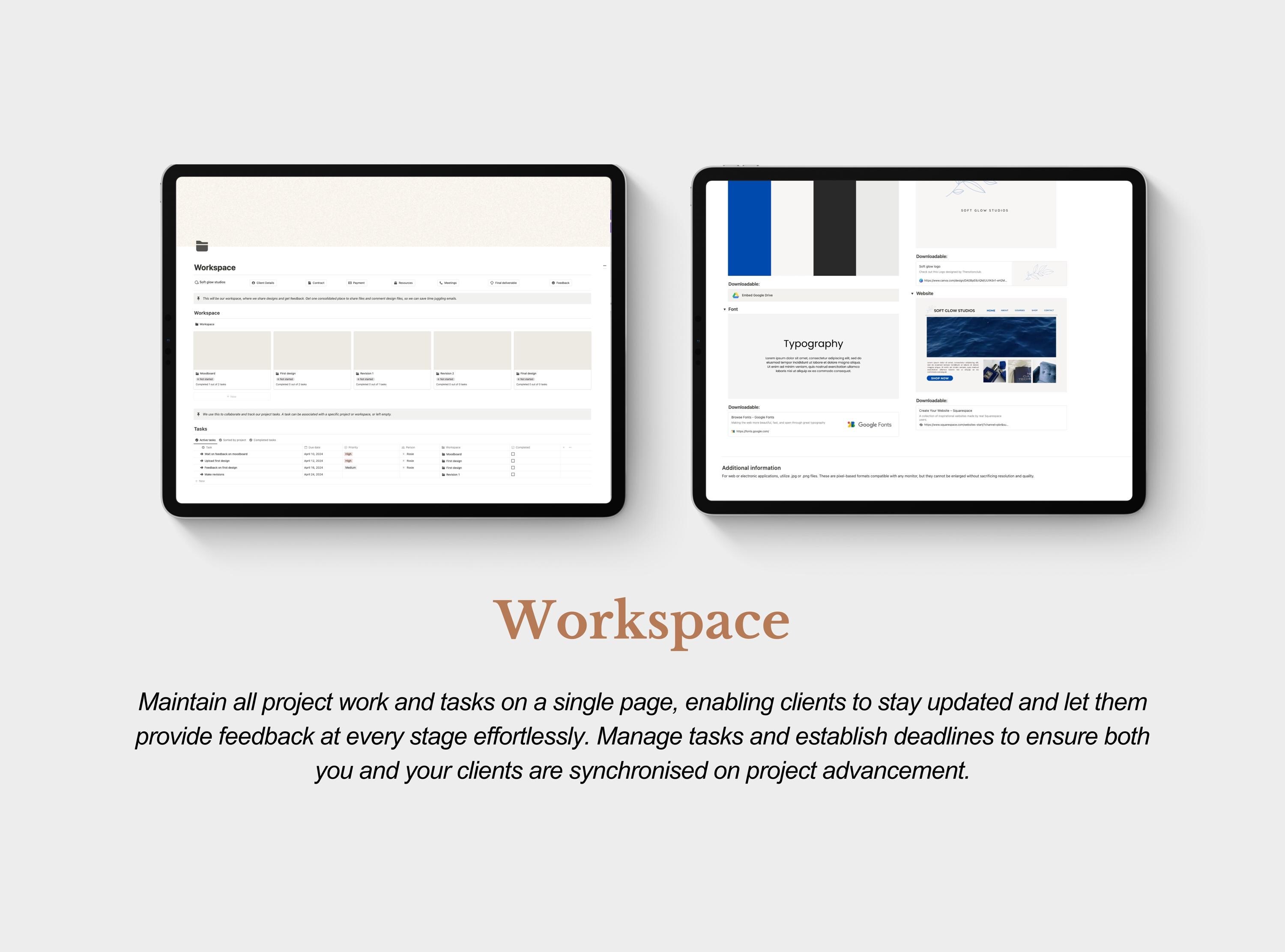 Notion Template Client Portal, Notion Client Dashboard, Project ...