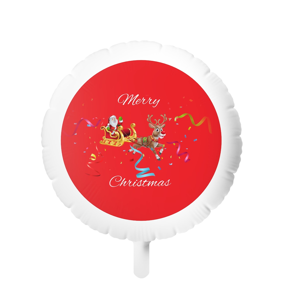 Merry Christmas Santa Claus Mylar Helium Balloon - Etsy