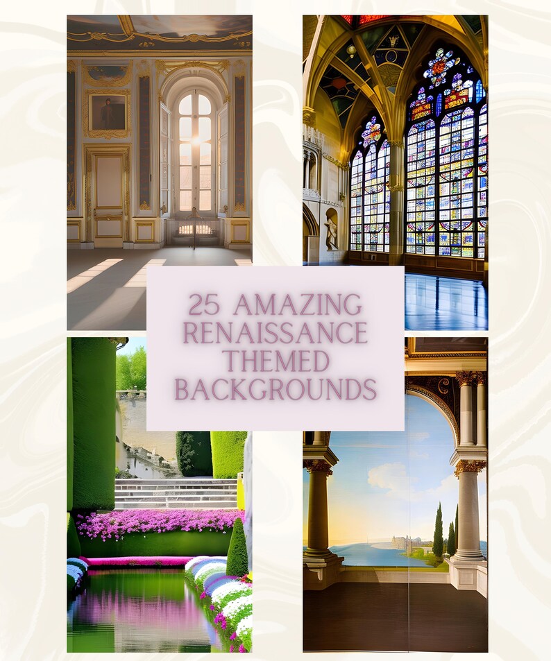 Renaissance Era Backdrops - Instant Download for Memorable Photos ...