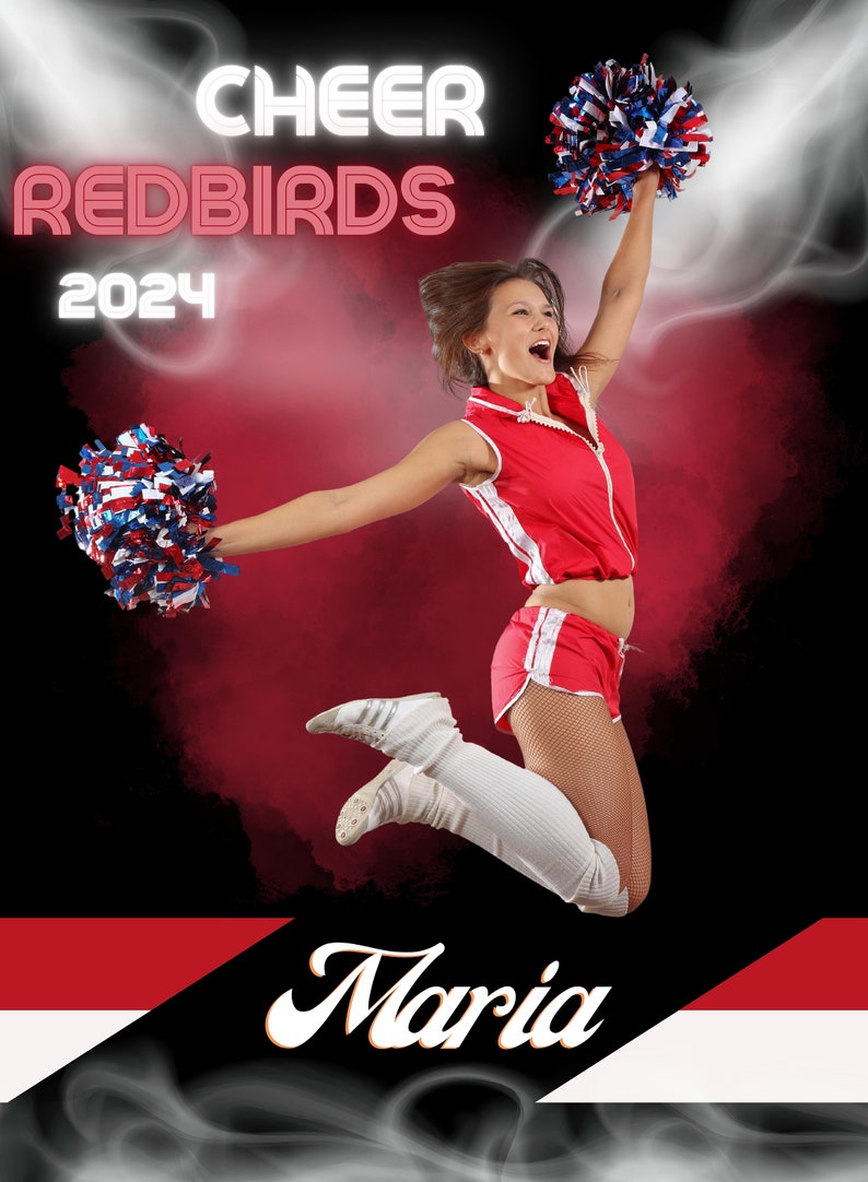 CHEERLEADING BANNER| 2ftx3ft (24"x36")sports Template for Banners ...
