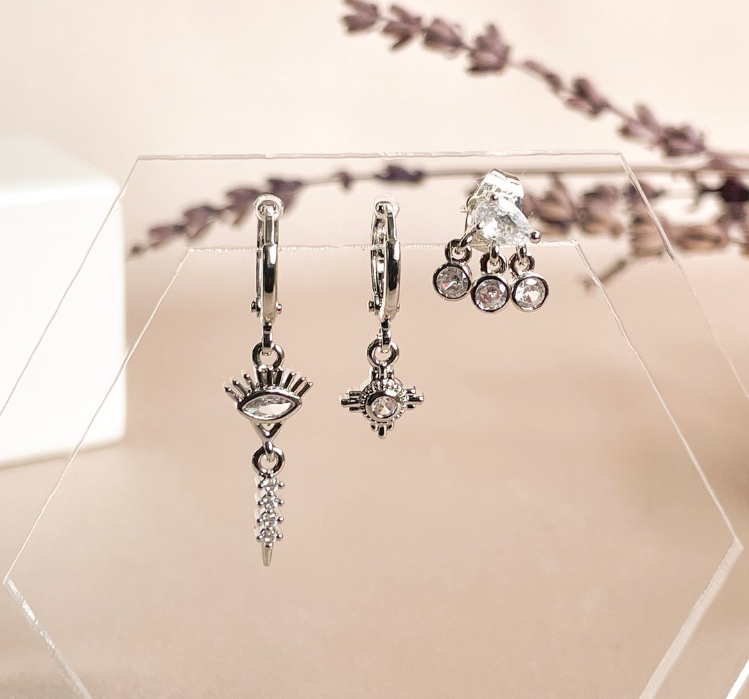3 Pcs Earring Sets for Multiple Piercings, Earring Sets, Earcuff ...