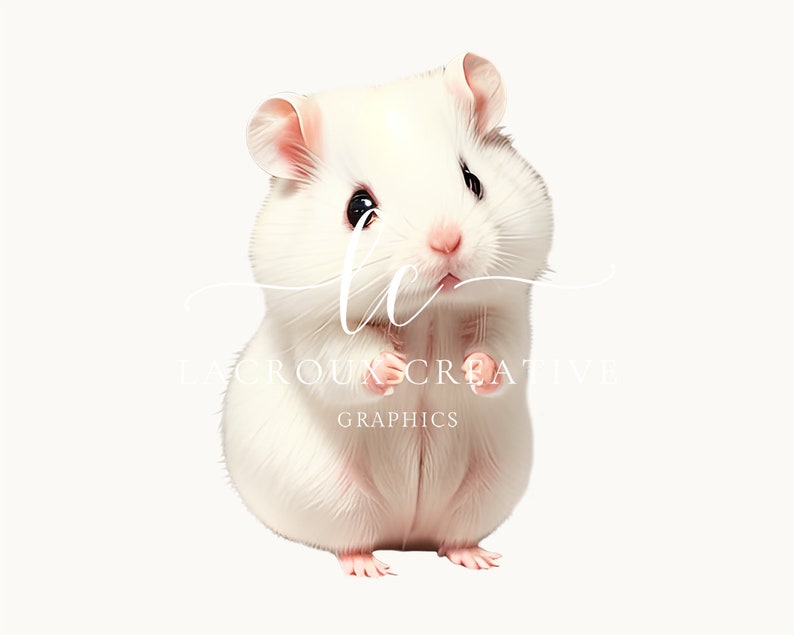 Hamster Clipart, Cute White Realistic Hamster Transparent PNG, Cartoon ...