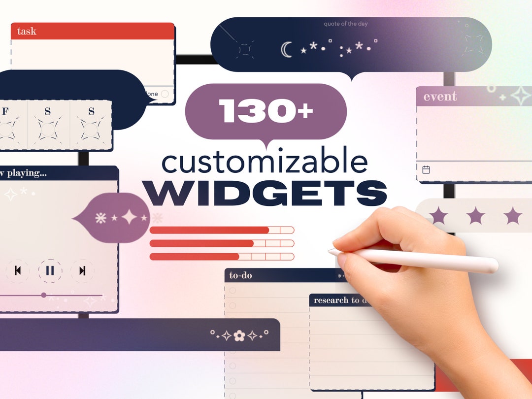 Customizable Widgets for Goodnotes, Essential Widgets for Everyday ...
