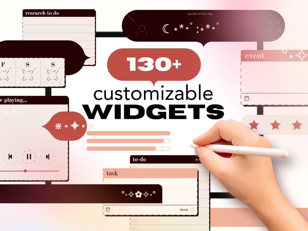 Goodnotes Planner Widgets, Customizable Digital Planning Tools, Perfect ...