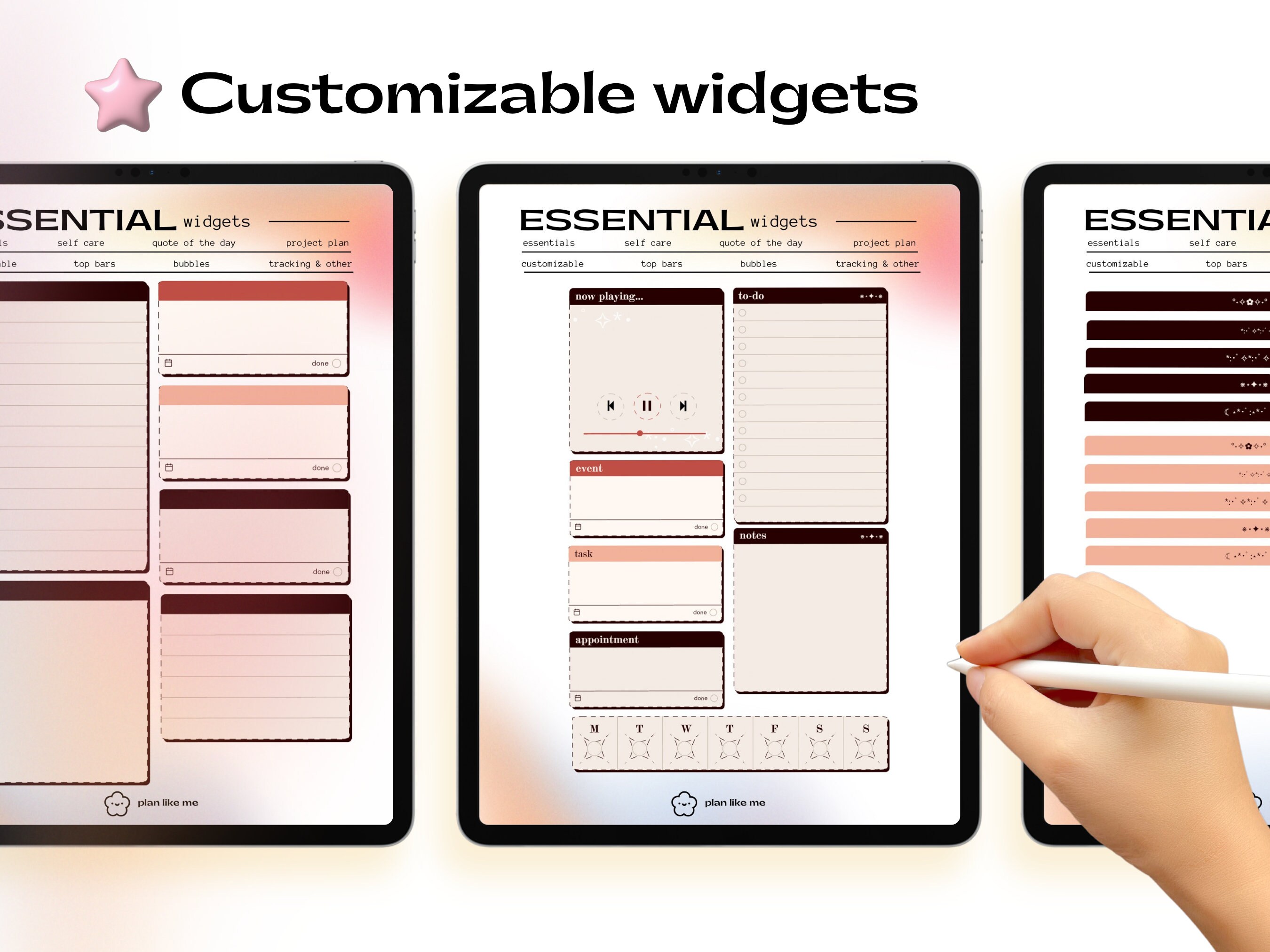 Goodnotes Planner Widgets, Customizable Digital Planning Tools, Perfect ...