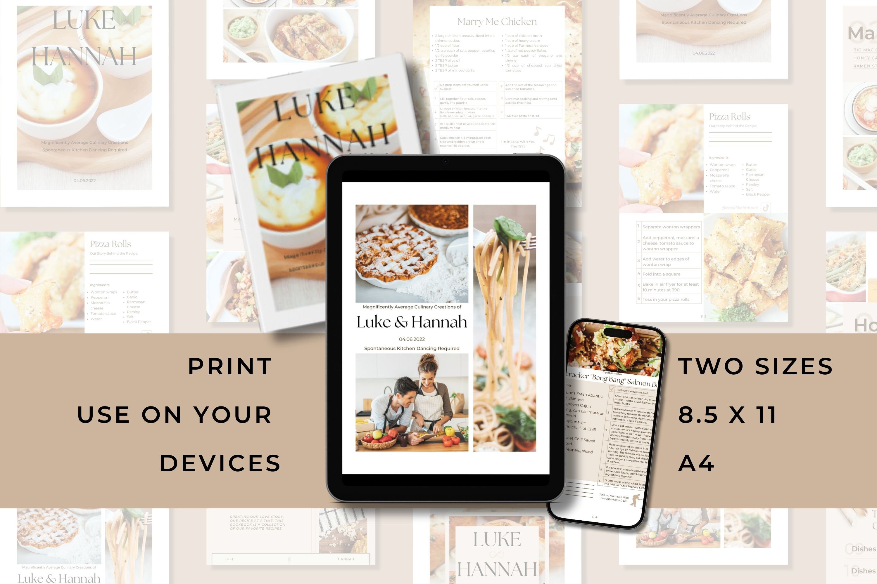 Couples First Cookbook Template! Digital Download Cookbook for Couples ...