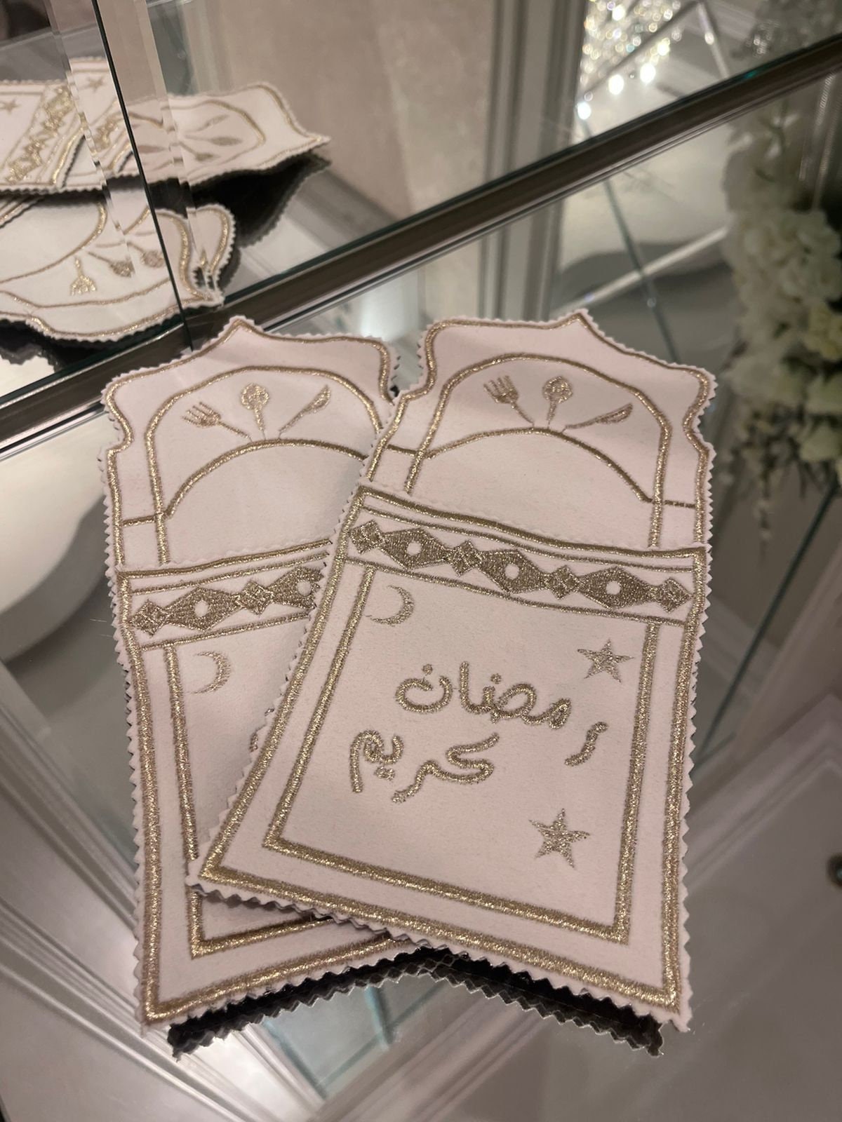 Embroidered Ramadan Cutlery Bags, Ramadan Mubarak Table Decor, Ramadan ...