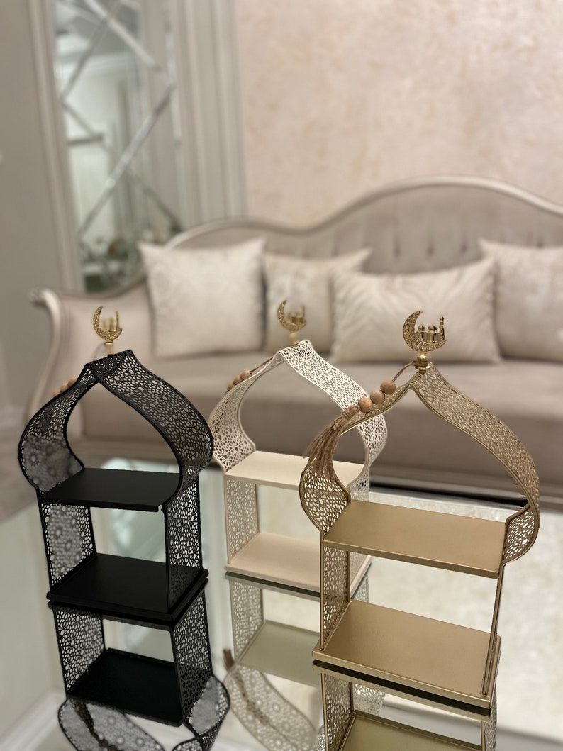 Ramadan Metal Two-tier Trays, Ramadan Decor, Mosque Stand, Ramadan Sign ...