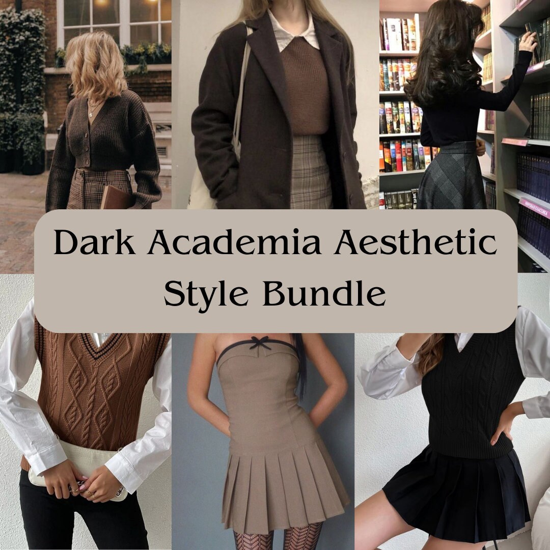 Buy Dark Academia Aesthetic Style Bundle, Personalized Thrift Bundle ...