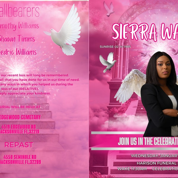 Obituary Template - Etsy