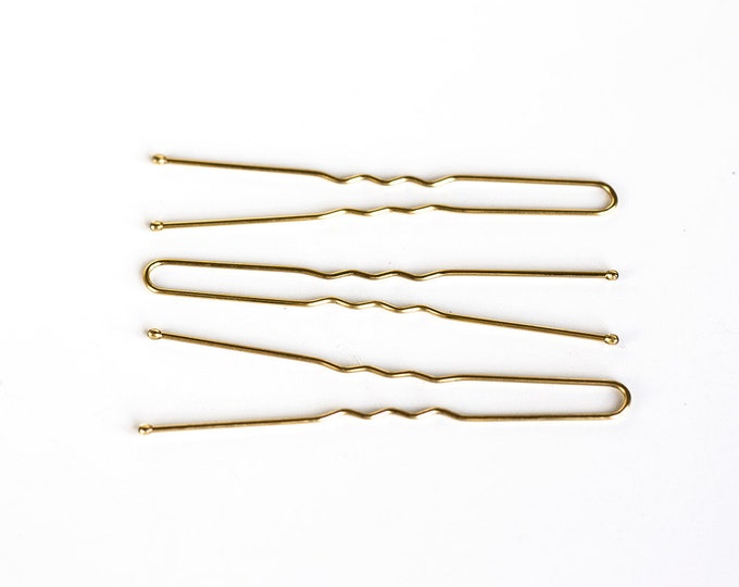 Gold U Hair Pin50 PC Gold Metal Hair Pins nickel and Lead Free 64mm ...