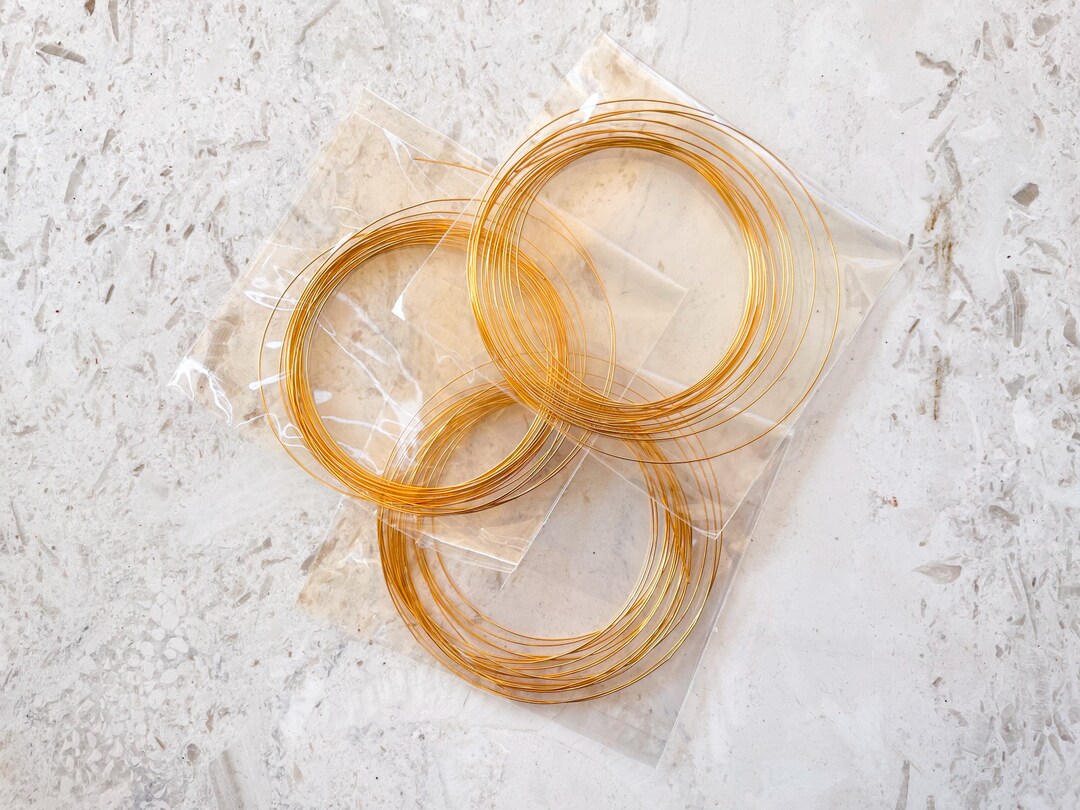 29681 Gold Plated Wire 24 Gauge Gold Wire 0.5mm Copper Wire Golden Wire ...