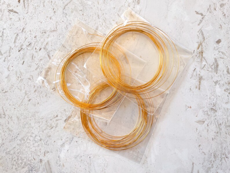 29681 Gold Plated Wire 24 Gauge Gold Wire 0.5mm Copper Wire Golden Wire ...