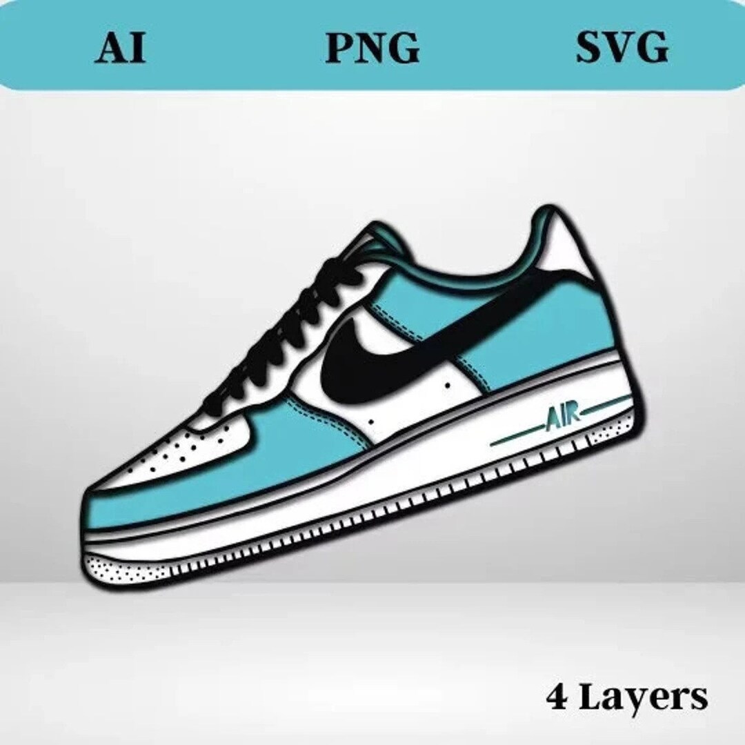 Sneakers Low SVG, Layered Design Basket SVG Shoes, 4 Layered Sneakers ...