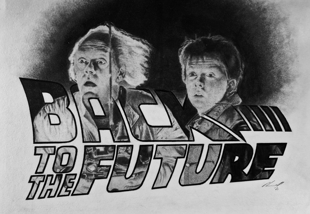 Back to the Future Digital Print of Hand Drawing - Etsy