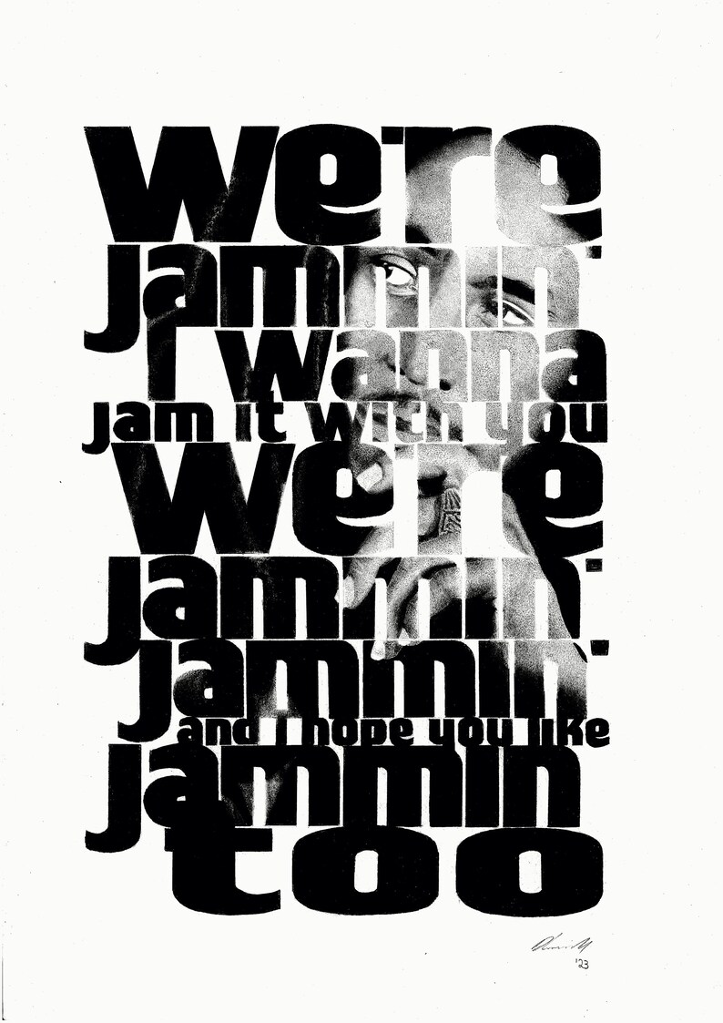 Bob Marley Lyrics Digital Print of Hand Drawing - Etsy