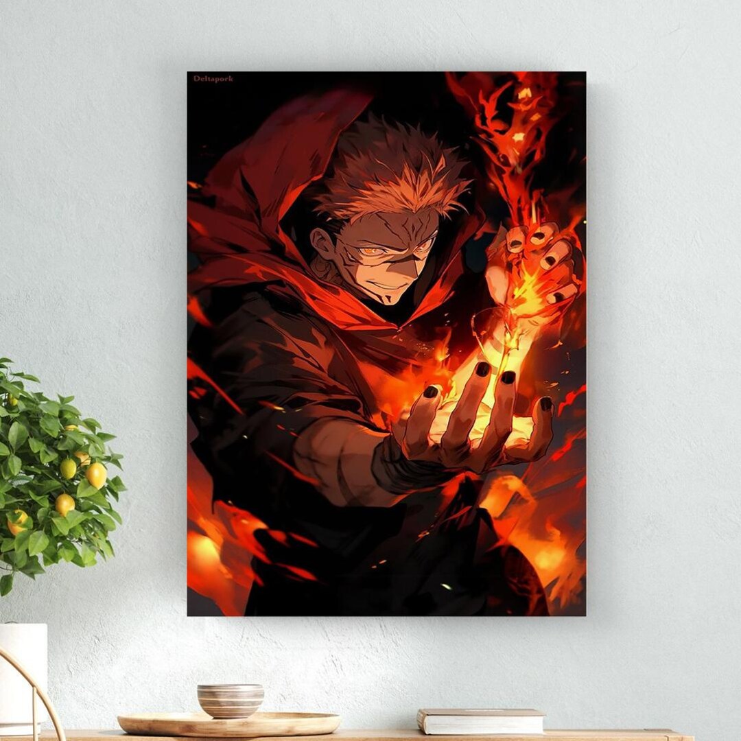 Sukuna Anime Metal Wall Art, Anime Poster , Anime Poster, Anime Art ...
