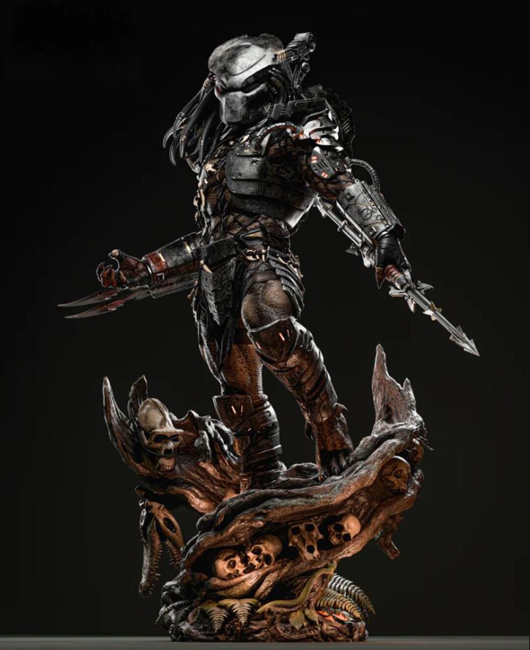 Diorama Predator and Dutch - Fan Art - Handmade Painted Predator Wolf ...