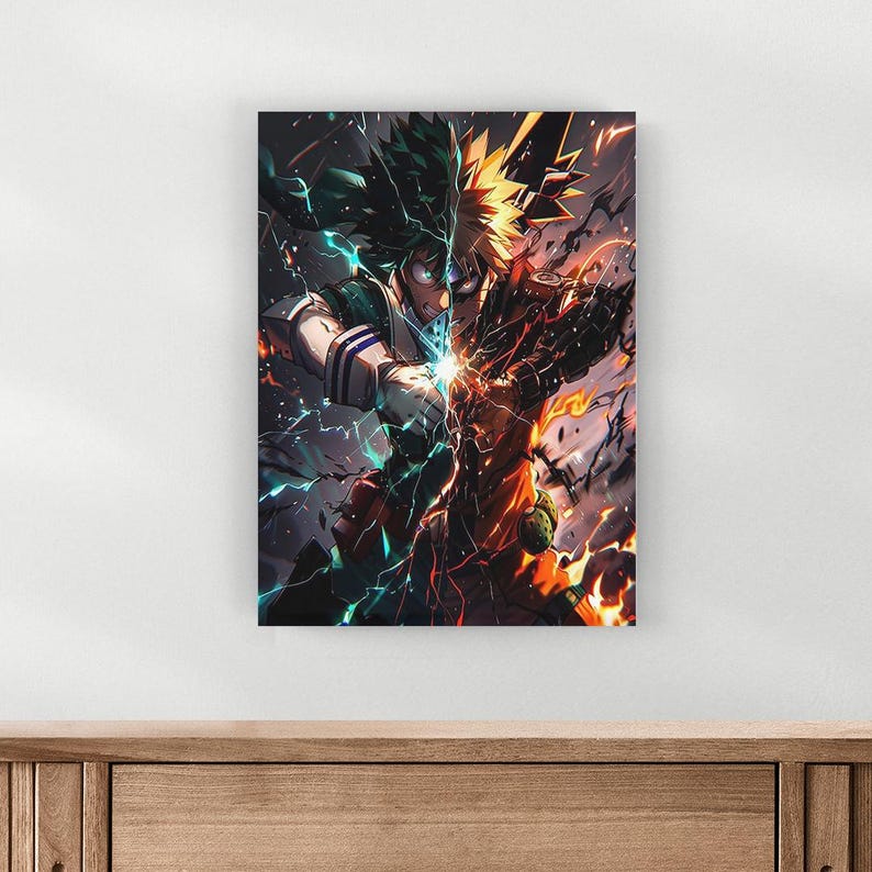 İzuku and Bakugou Metal Wall Art, Anime Poster , Anime Poster, Anime ...