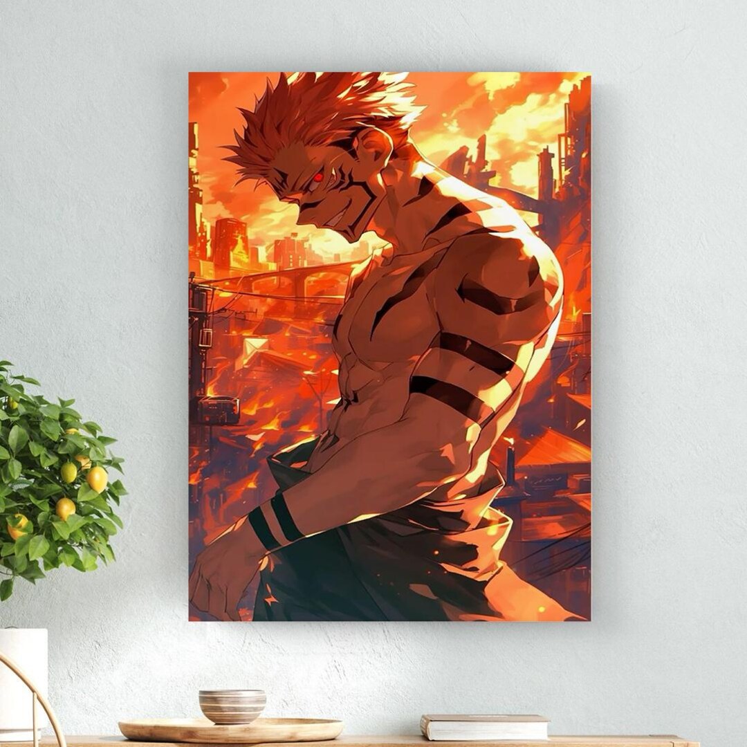 Sukuna Anime Metal Wall Art, Anime Poster , Anime Poster, Anime Art ...