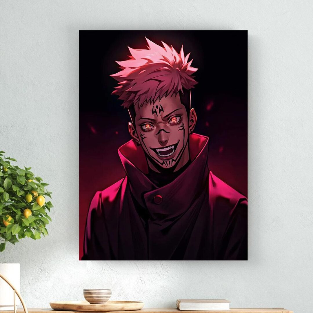 Sukuna Anime Metal Wall Art, Anime Poster , Anime Poster, Anime Art ...