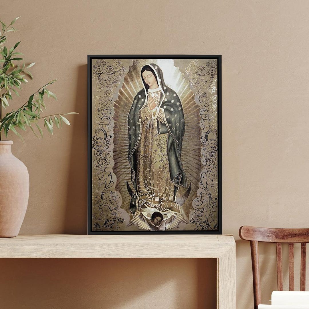 Religious Wall Art, Our Lady Art Decor, Guadalupe, Canvas Art, Lady ...