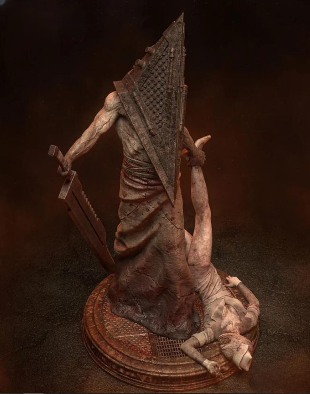 Silent Hill Pyramid Head Statue , Horror Decor - Etsy