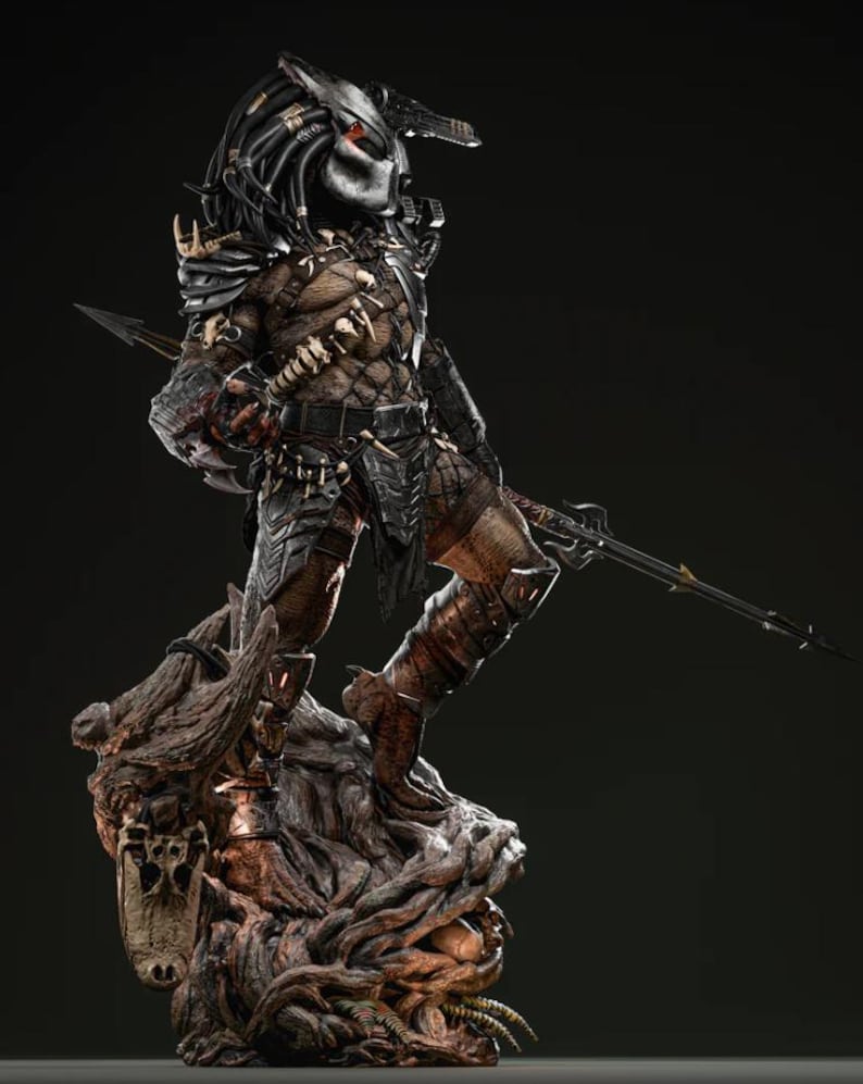 Diorama Predator and Dutch - Fan Art - Handmade Painted Predator Wolf ...