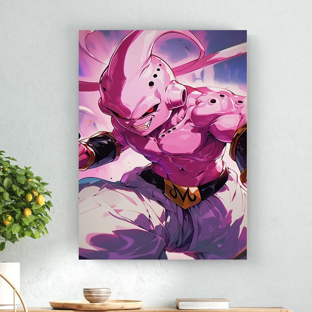 Majin Buu Anime Metal Wall Art, Anime Poster , Anime Poster, Anime Art ...