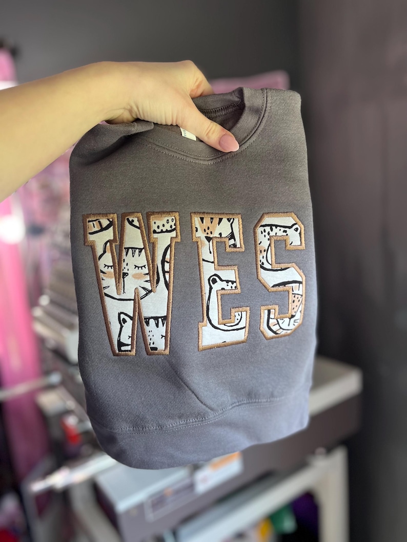 Custom Mini Sweatshirt, Embroidered Design, Personalized Gift, Little ...
