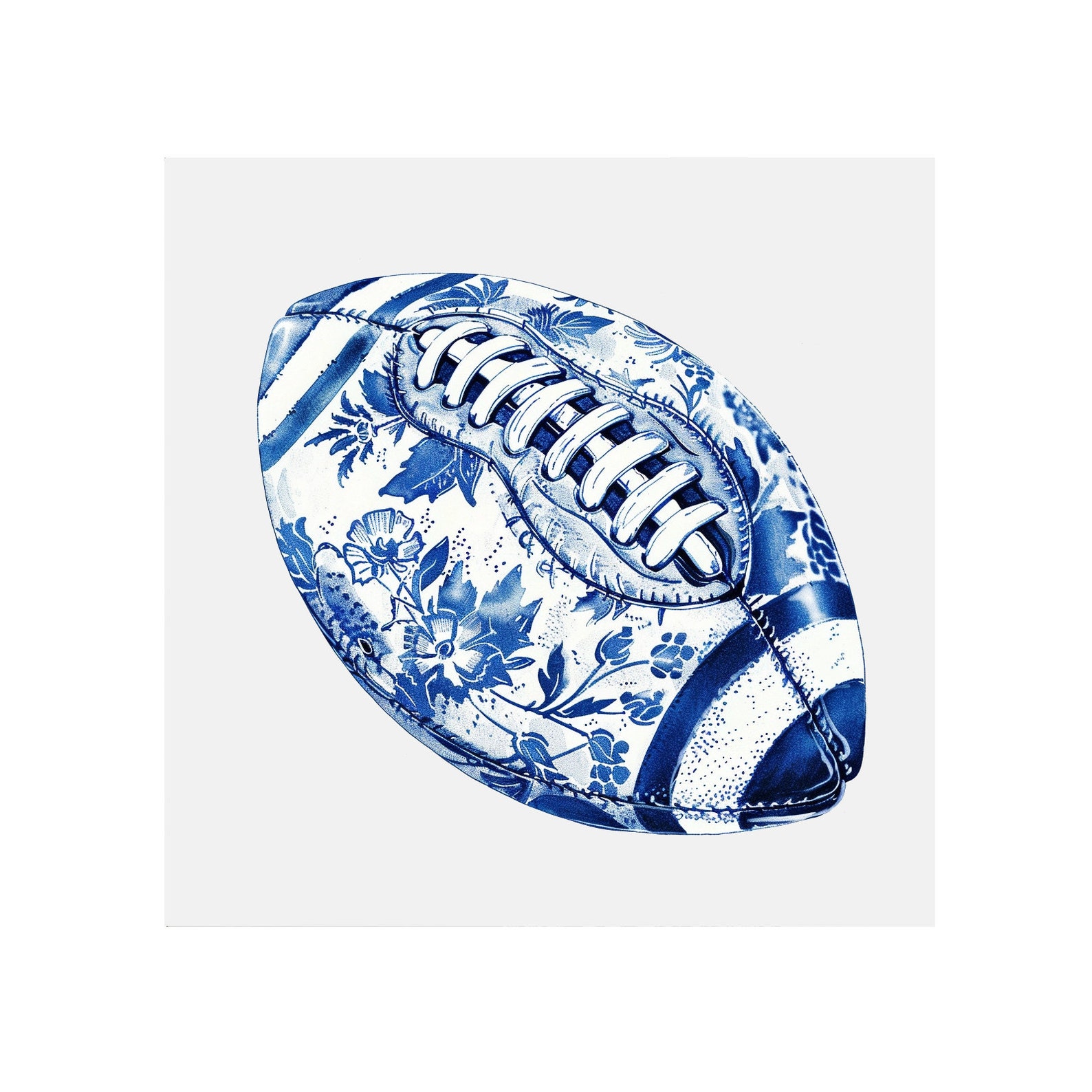 Delft Blue Ceramic Tile: Rugby Ball Handmade Ceramic Art, Delft Tile ...
