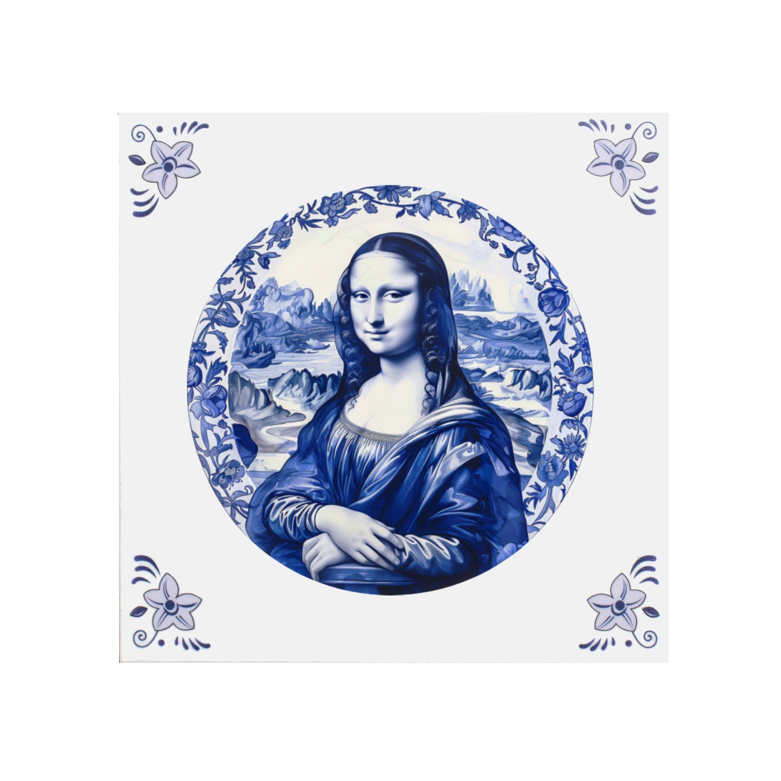 Delft Blue Ceramic Tile: Mona Lisa Ceramic Art, Delft Tile, Dutch ...