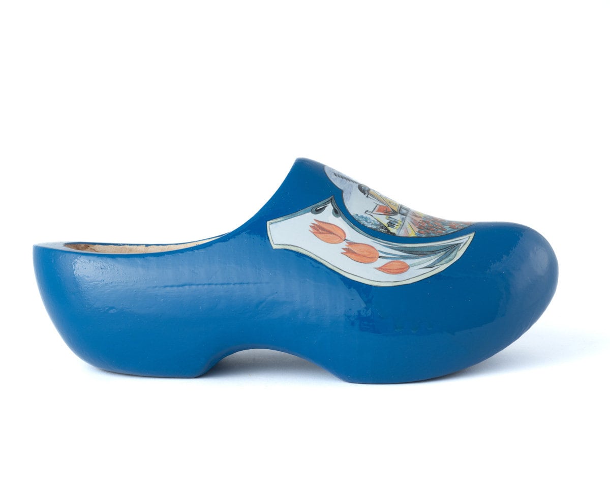 Blue Tulip Wooden Clogs, Wooden Shoes/clogs, Dutch Wooden Shoes - Etsy