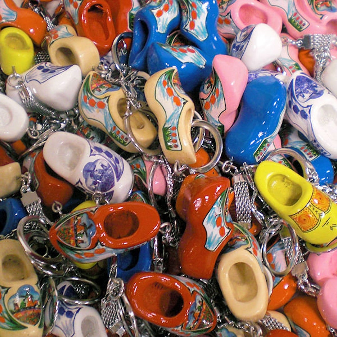 Traditional Clog Key Rings With Tulip Design Mix All Colours - Etsy