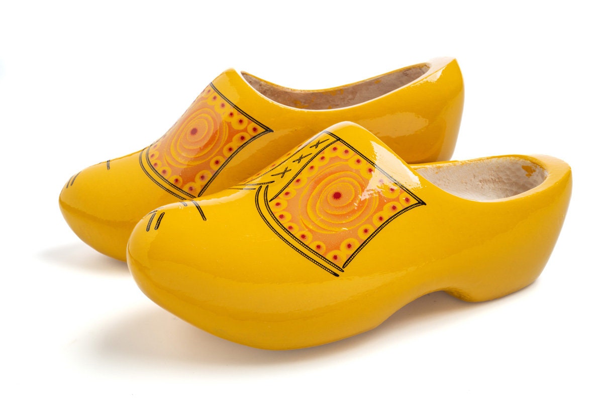 Traditional Yellow Wooden Clogs - Etsy