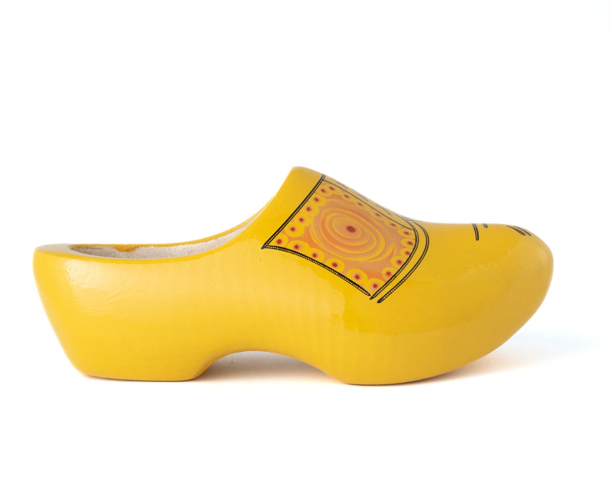 Traditional Yellow Wooden Clogs - Etsy