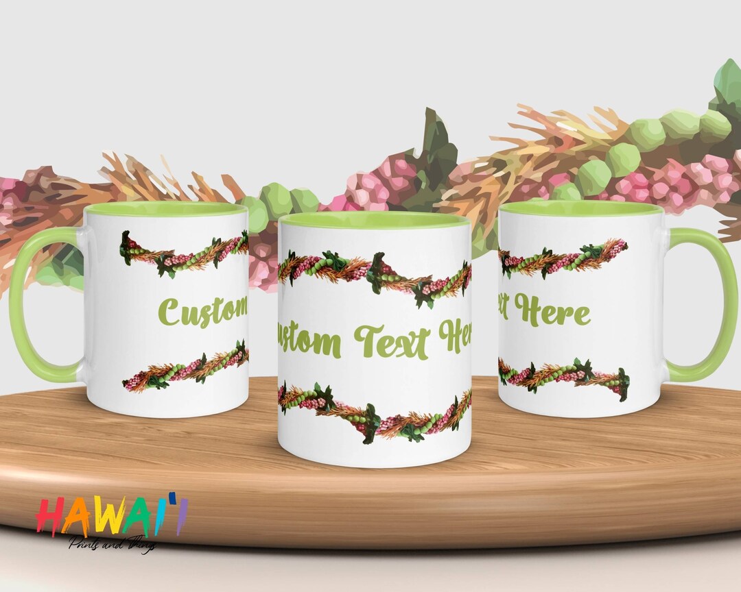 Mokihana Kukunaokala Hee Berry Lei Custom Mug 11 Oz White Ceramic With ...