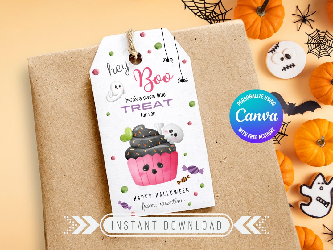 Halloween Gift Tags Printable | Favor Tags | Loot Bag Tags | Treat Bag ...