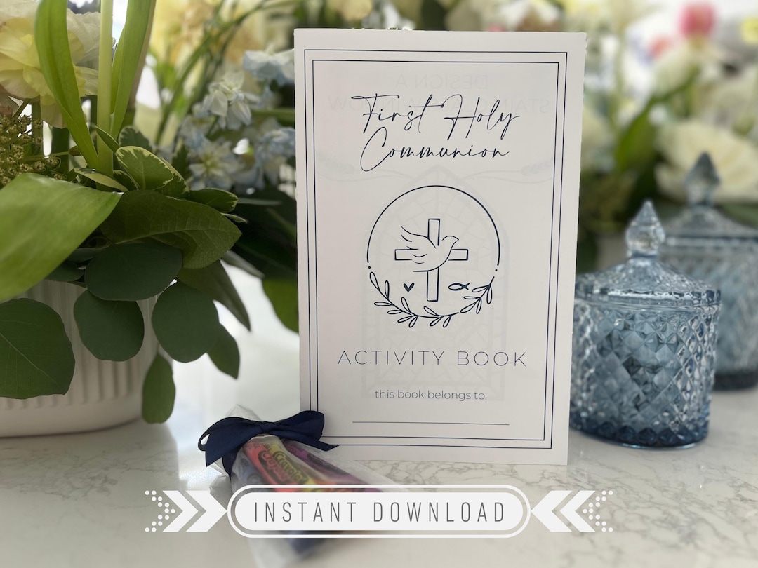 First Communion Activity Book Printable | Kids Religious Coloring Pages ...