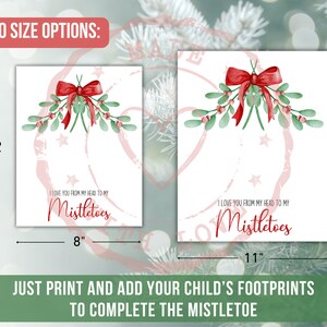 Baby's First Christmas Footprint Art | Mistletoes Keepsake (digital ...